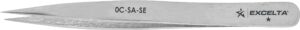 excelta - 0c-sa-se - tweezers - fine point - miniature - straight - one star - anti-mag. ss, 0.06" height, 0.29599999999999999" wide, 3.5" length