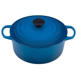 le creuset enameled cast iron signature round dutch oven, 5.5 qt., marseille