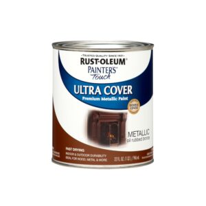 rust-oleum 254101 painter's touch brush on paint, 1 quarts (pack of 1), metallic oil-rubbed bronze, 32 fl oz