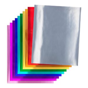 hygloss products metallic foil paper - great for arts & crafts, classroom activities & artists - 8.5" x 10" - 2 each of 10 colors (colors may vary) - 20 sheets