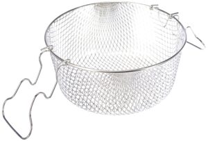 ibili frying basket with two side handles, 23 x 23 x 15 cm, silver