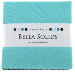 moda bella solids robins egg blue 9900-85 charm pack 5" quilt squares