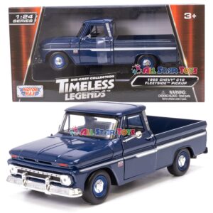 1966 chevy c10 fleetside pickup 1/24 dark blue