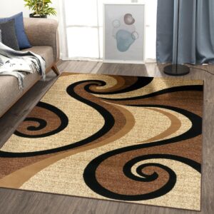 luxe weavers avalon 0327 beige 5x8 area rug