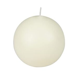 zest candle 2-piece ball candles, 4-inch, pale ivory