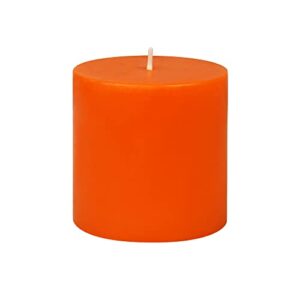 3 Inch Orange Pillar Candle