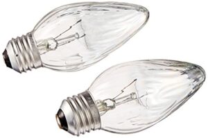 ge 75340 traditional lighting incandescent deco/candle, 2 count (pack of 1), clear bulbs