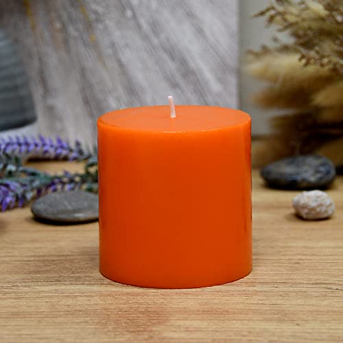 3 Inch Orange Pillar Candle