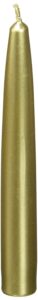 zest candle gold 6 inch metallic taper candles, 6", 12 count