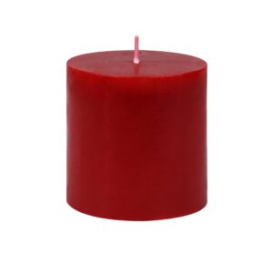 zest candle 3" by 3" inch red pillar candle