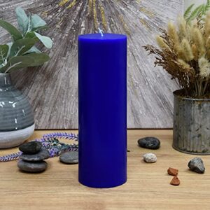 Zest Candle 3 x 9 Inch Blue Pillar Candle, 3" D x 9" H, Blue