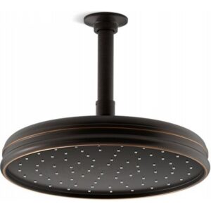 kohler k-13693-2bz 10-inch traditional round rain showerhead with katalyst spray technology, oil rubbed bronze