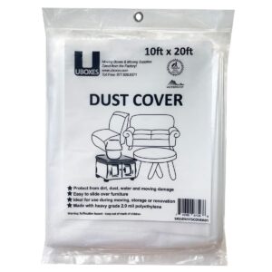 uboxes furniture covers protect your furniture with our versatile 10' x 20' dust cover, clear