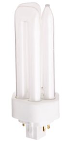 satco s8346 3000k 26-watt gx24q-3 base t4 triple 4-pin tube for electronic and dimming ballasts, warm white (3000k)