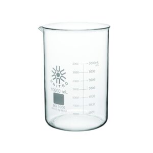 united scientific™ bg1000-10000 borosilicate laboratory grade glass beakers| griffin style low form beaker | graduated with spout | designed for laboratories & chemistry classrooms| 10000ml capacity