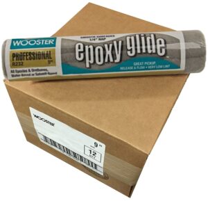 wooster brush r232-9 epoxy glide roller cover, 1/4-inch nap, pack of 12