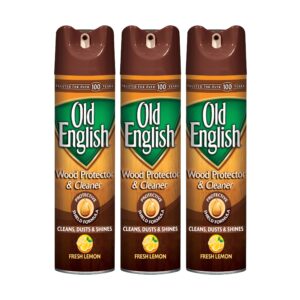 old english aerosol wood protector & cleaner, fresh lemon 12.50 oz (pack of 3)