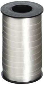 berwick 3/8-inch wide by 250 yard spool super curl crimped splendorette curling ribbon, white