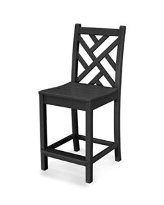 polywood® chippendale counter chair, black