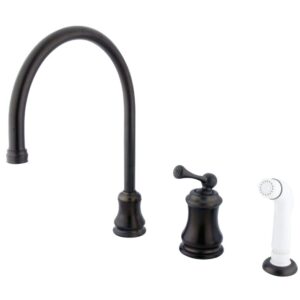 kingston brass ks3815bl restoration widespread kitchen faucet, 9", oil rubbed bronze