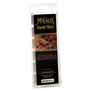 mccall's candle bars | cinnamon & cranberries | highly scented & long lasting | premium wax & fragrance | made in the usa | 5.5 oz…