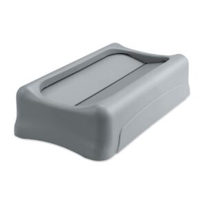 rubbermaid commercial slim jim waste container lid, gray