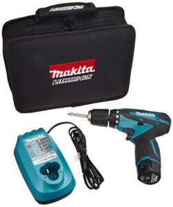 makita df330dwsp rechargeable driver drill with 10.8 v led light, small, equipped with 1 battery included