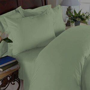 elegant comfort 3 piece luxury ultra soft 1500 premium hotel quality microfiber coziest duvet cover set, king/california king, sage/olive green