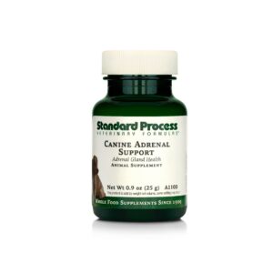 standard process canine adrenal support - canine support supplement for adrenal health - nutritional supplement for liver & kidney support - powder dog supplement formula to aid adrenal glands - 25 g