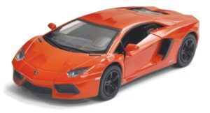 kinsmart lamborghini aventador lp700-4 5" 1:38 scale die cast model toy car orange