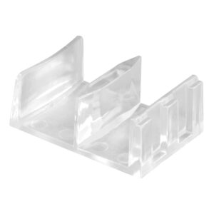 prime-line m 6058 clear plastic, shower door bottom guide assembly (2 pack)