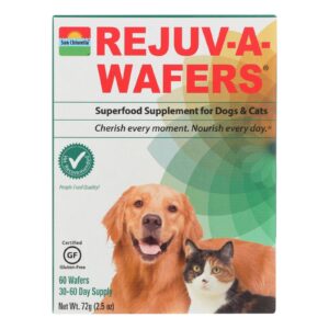 sun chlorella rejuv-a-wafers superfood supplement for dogs and cats - 60 wafers