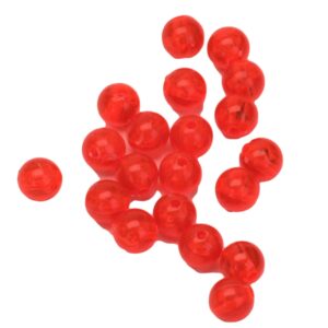 eagle claw a8bead20r plastic beads, 8 mm, red, 20 piece