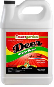 i must garden deer repellent concentrate – 1 gallon: spice scent deer spray for plants – natural ingredients - makes 10 gallons, covers 40,000 sq. ft.