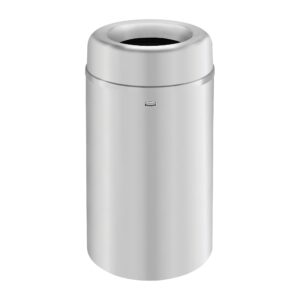 rubbermaid commercial products crowne collection open top trash can, 30-gallon, aluminum, indoor/outdoor waste container for mall/school/office