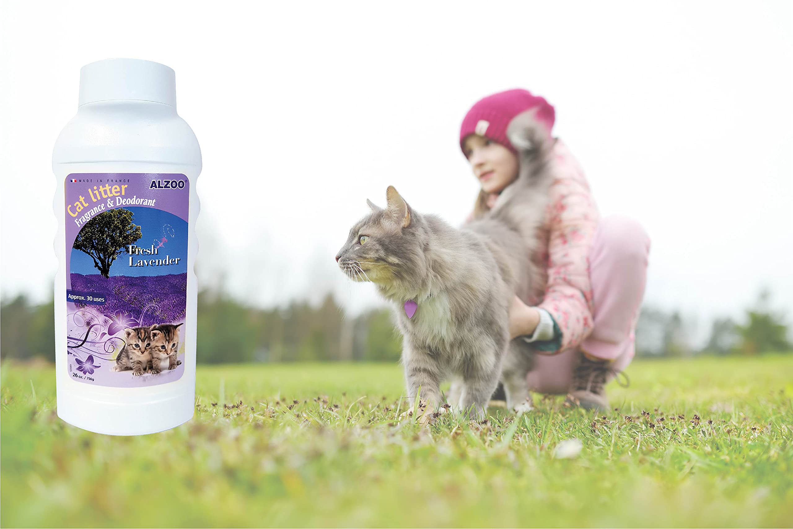 Alzoo Cat Litter Deodorizer, Lavender Bay