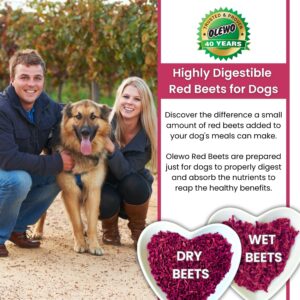 Olewo Original Red Beets for Dogs – Natural Dog Anti Itch, Dog Food Topper, Skin & Coat Support – Dehydrated Vegetables for Dogs, Dog Supplements & Vitamins, Toppers for Dogs, Fiber for Dogs, 5.5 lbs