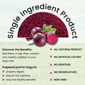 Olewo Original Red Beets for Dogs – Natural Dog Anti Itch, Dog Food Topper, Skin & Coat Support – Dehydrated Vegetables for Dogs, Dog Supplements & Vitamins, Toppers for Dogs, Fiber for Dogs, 5.5 lbs