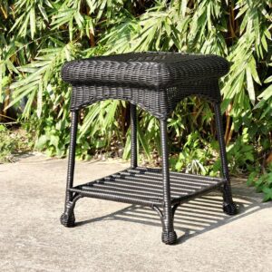 shaklak wicker lane oti001-d outdoor black wicker patio furniture end table