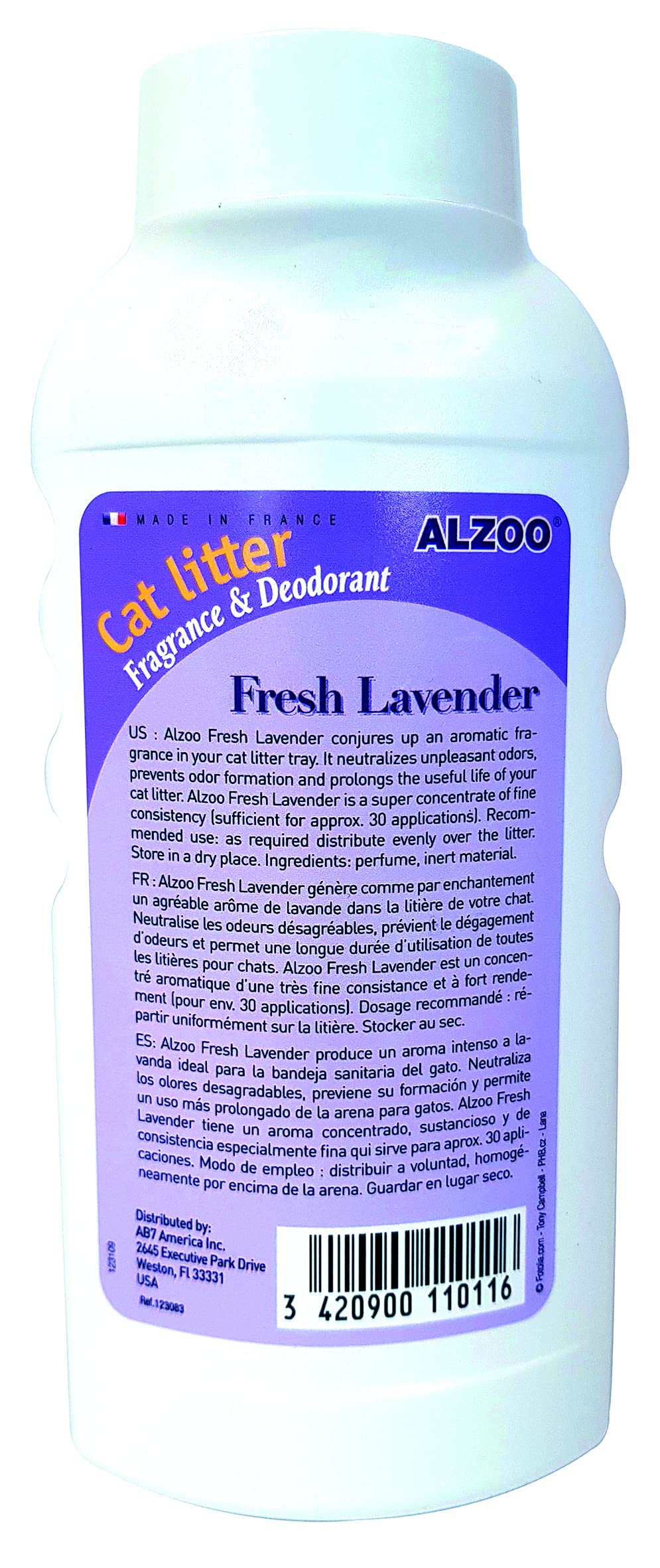 Alzoo Cat Litter Deodorizer, Lavender Bay