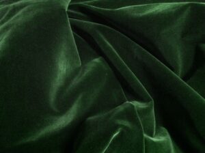 1 x hunter green velvet fabric 45" by the yard