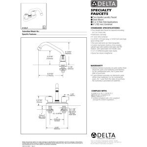 DELTA FAUCET 2133LF, 6.84 x 6.38 x 6.84 inches, Chrome