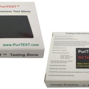 PuriTEST 10k/14k/18k Gold Test Acid Solutions Tester Kit Detect Metals Scrap Jewelry + PRO 2x2" Testing Stone