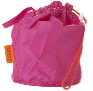 pink medium goknit pouch project bag w/loop & drawstring