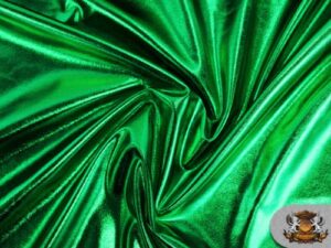 1 x spandex metallic emerald green fabric /60"/ sold by the yard