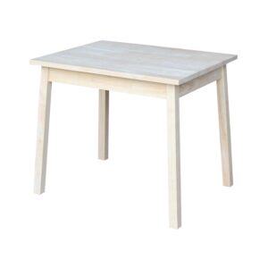 ic international concepts child's table, solid wood craftsmanship, perfect for arts, crafts, homework & play, easy to assemble, customize with paint or stain - unfinished