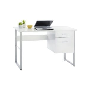 realspace® halton 48"w computer desk, white