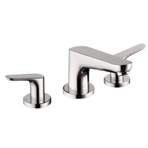 hansgrohe focus modern 2-handle 16-inch wide roman tub filler freestanding bathtub faucet in chrome, 04365000