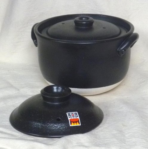 Rice casserole double lid Yokkaichi Banko ware [rice pot of old-fashioned (made in Japan) [authentic] 4 Go 0 sent (Japan import / The package and the manual are written in Japanese)