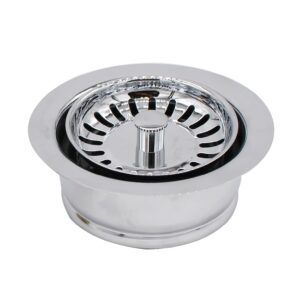 westbrass d2089sev-26 3-1/2" kitchen sink waste disposal drain flange and basket strainer, polished chrome